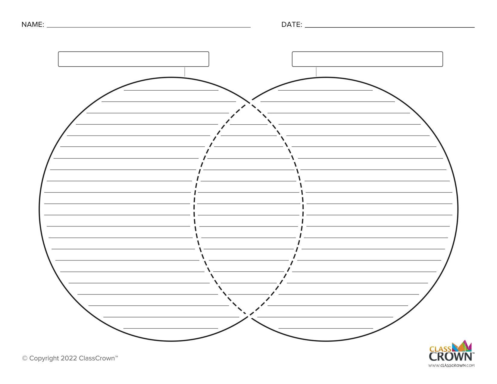 Venn Diagrams Printable Worksheets (bundle Pack) - Etsy