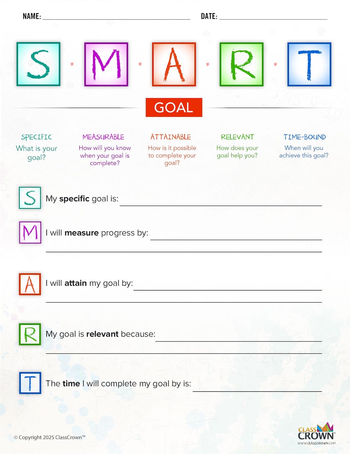 SMART Goals Worksheets Bundle (4 Worksheets Included) - Etsy