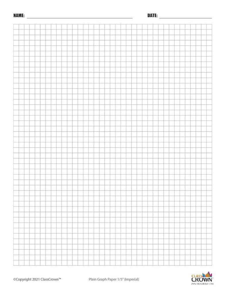 Plain Graph Paper Printables for Teachers (bundle Pack) - Etsy
