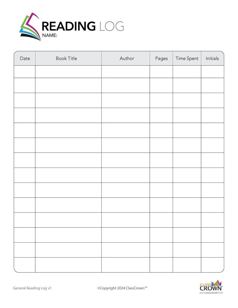 Reading Log Printables Bundle Pack - Etsy