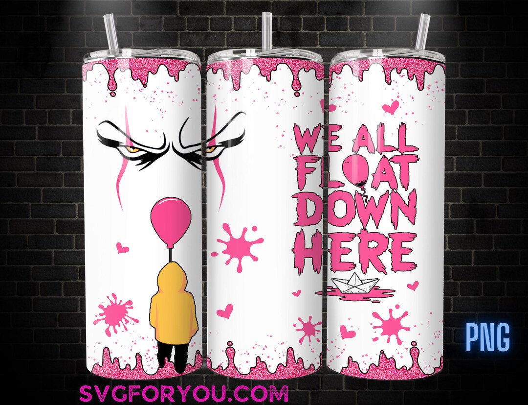 Pink Horror Drip We All Float Down Here 20 Oz Skinny Tumbler , Movies ...