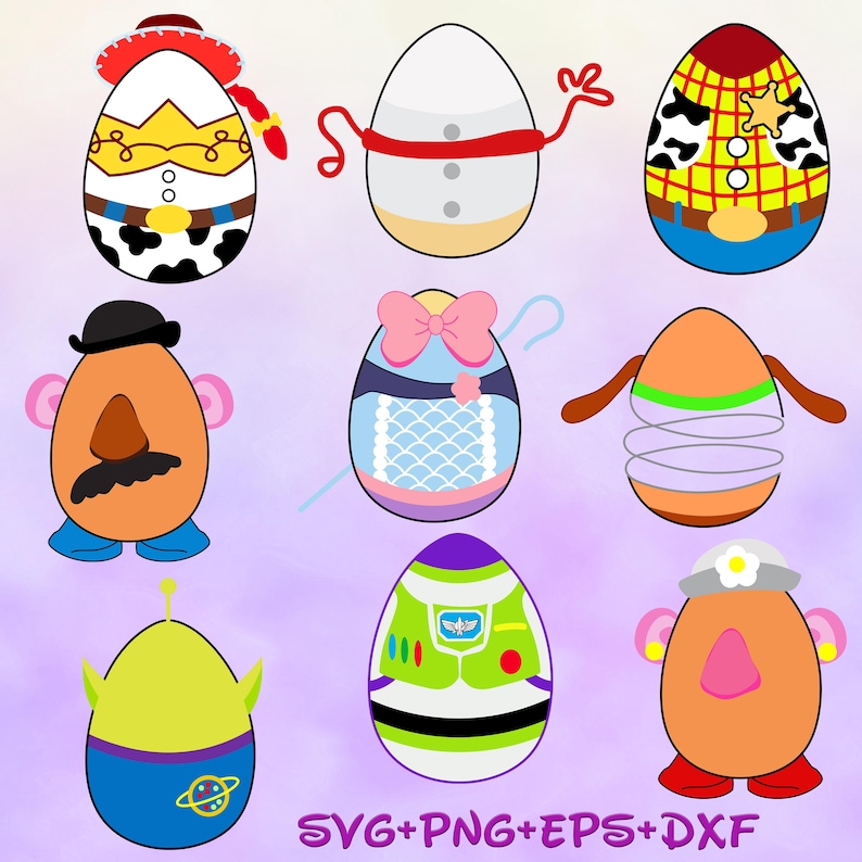 Toy Story Happy Easter Eggs SVG Bundle, Easter Day Family SVG Buzz ...
