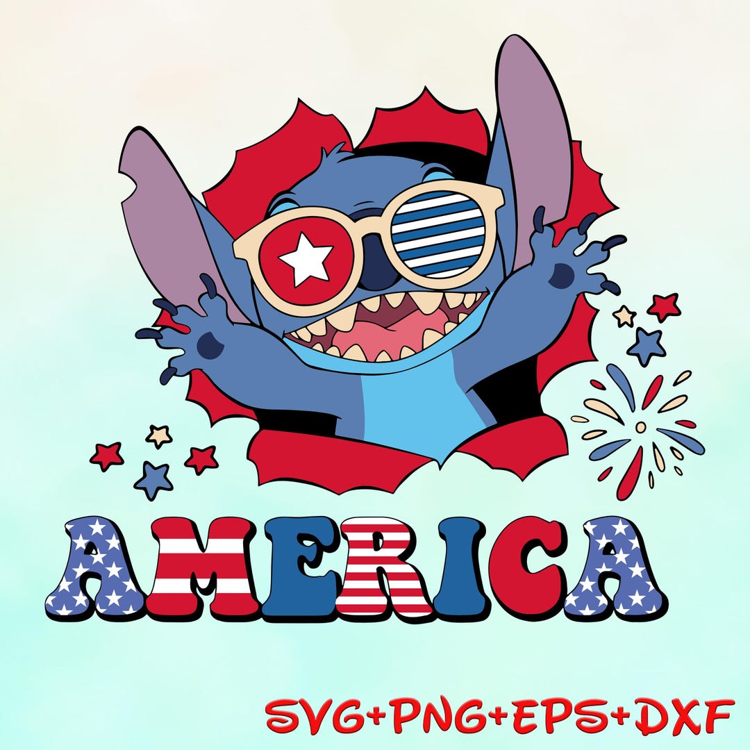 Stitch 4th of July SVG Party in the USA 4th of July Svg 4th of July ...