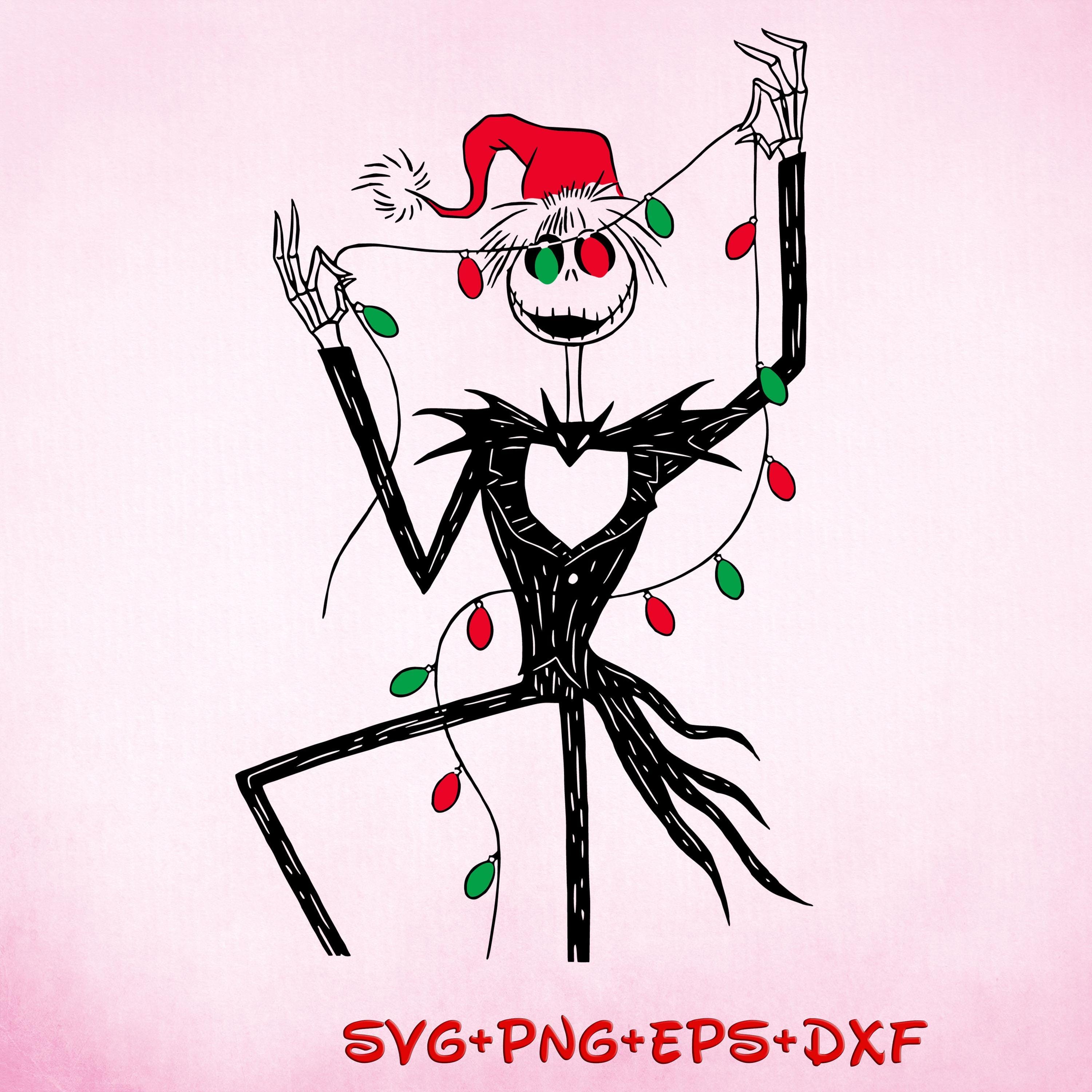Jack Skellington Svg, Christmas Jack Skellington Svg , Clipart, Png Cut ...