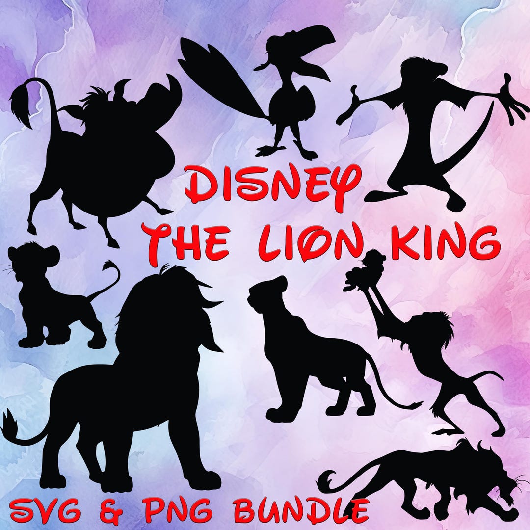 Bundle of the Lion King SVG, PNG, JPG, Simba, Nala, Rafiki, Timon ...