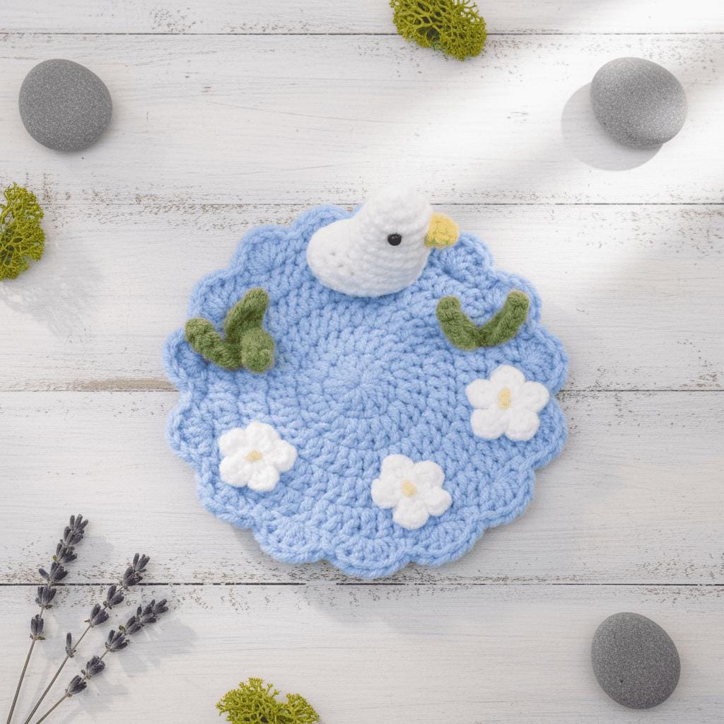 Amigurumi Duck Coaster Crochet Pattern – Fun DIY Mug Rug PDF Tutorial ...