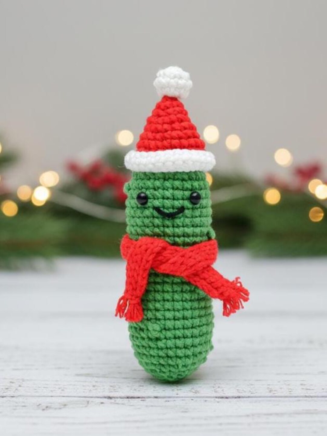 Christmas Pickle No Sew Crochet PDF Pattern - Easy Crochet Christmas ...