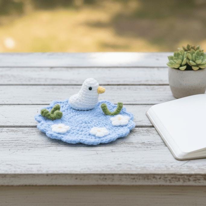 Amigurumi Duck Coaster Crochet Pattern – Fun DIY Mug Rug PDF Tutorial ...