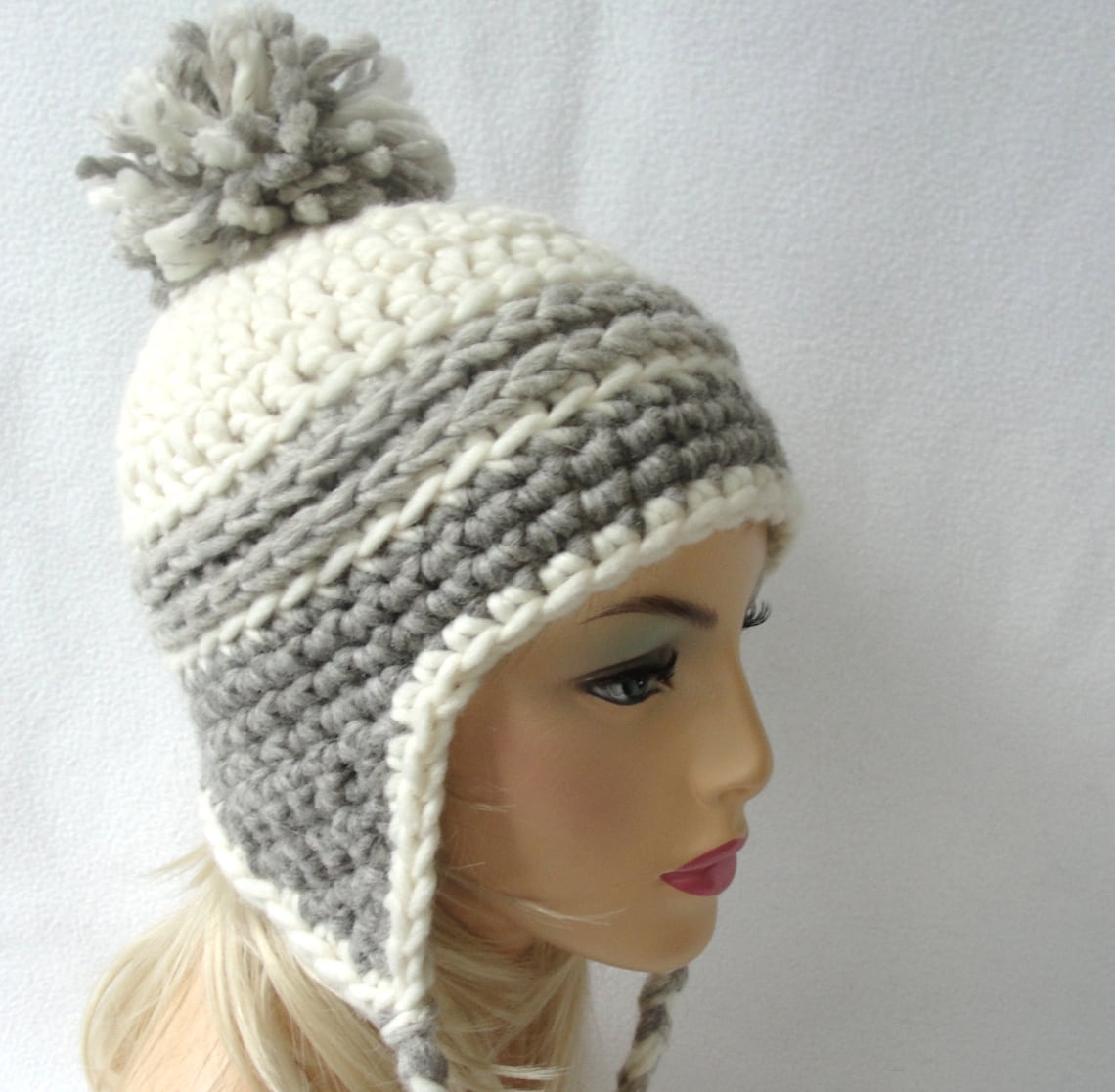 Crochet Pattern Ear Flap Hat Pattern Primordial Ear Flap - Etsy