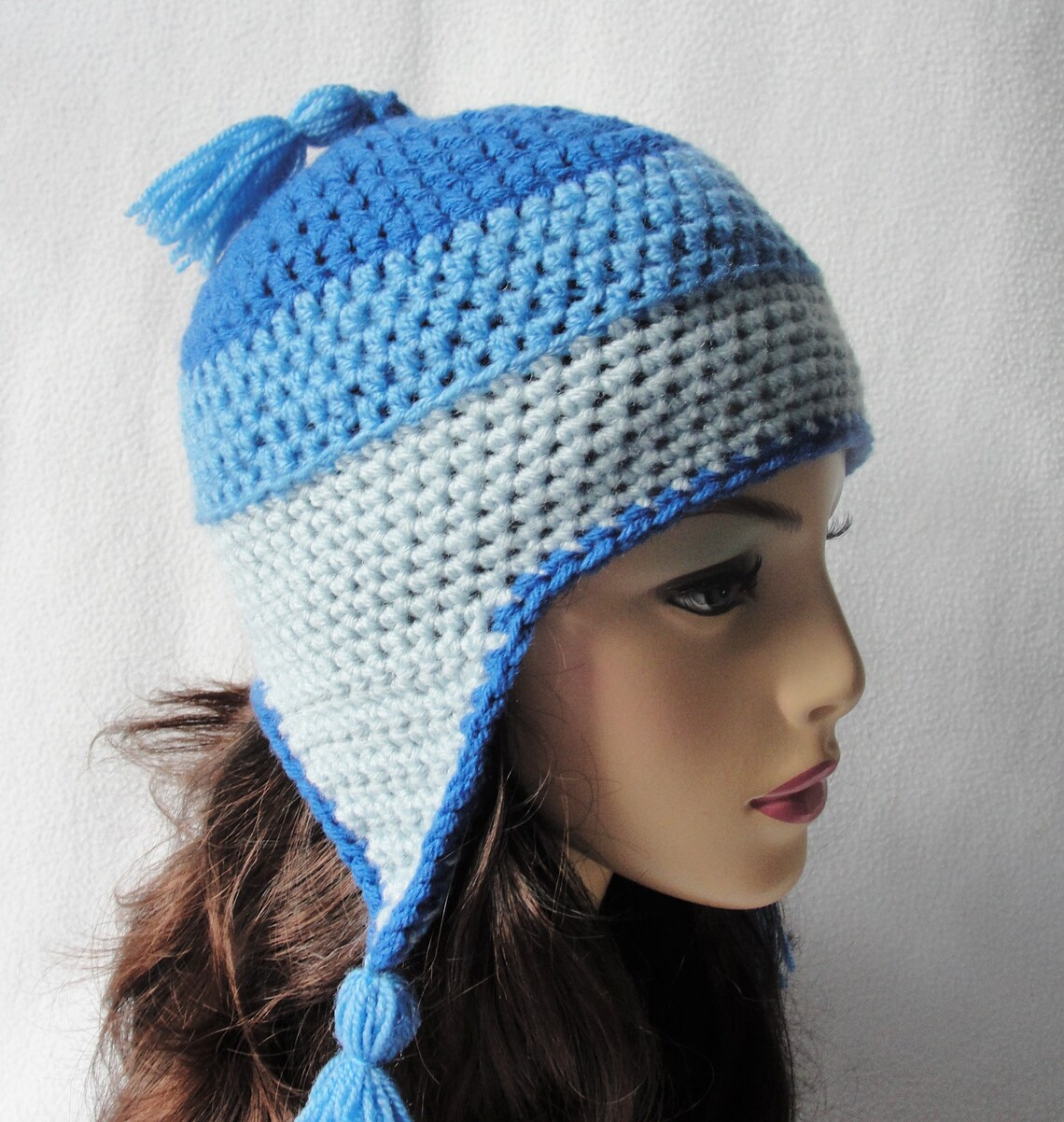 Crochet Pattern, Crochet Ear Flap Pattern, Shuffle Ear Flap Beanie, Ear ...