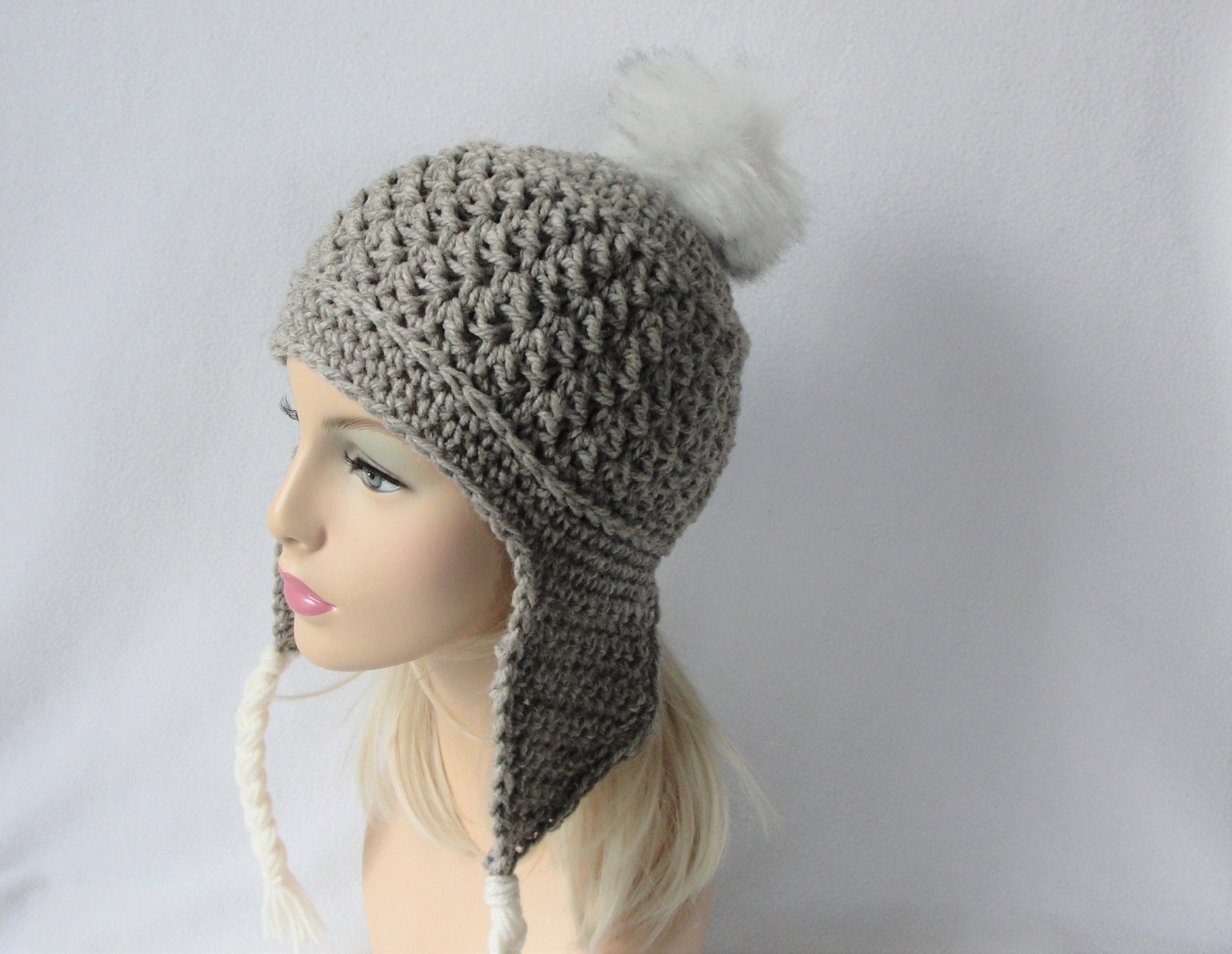 Crochet Pattern, Crochet Ear Flap Pattern, Long Ridge Ear Flap Beanie ...