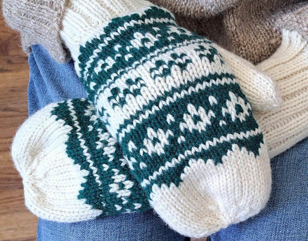 KNITTING PATTERN Liliya Mittens for Adult/teens, Sizes S,M,L, Adult ...