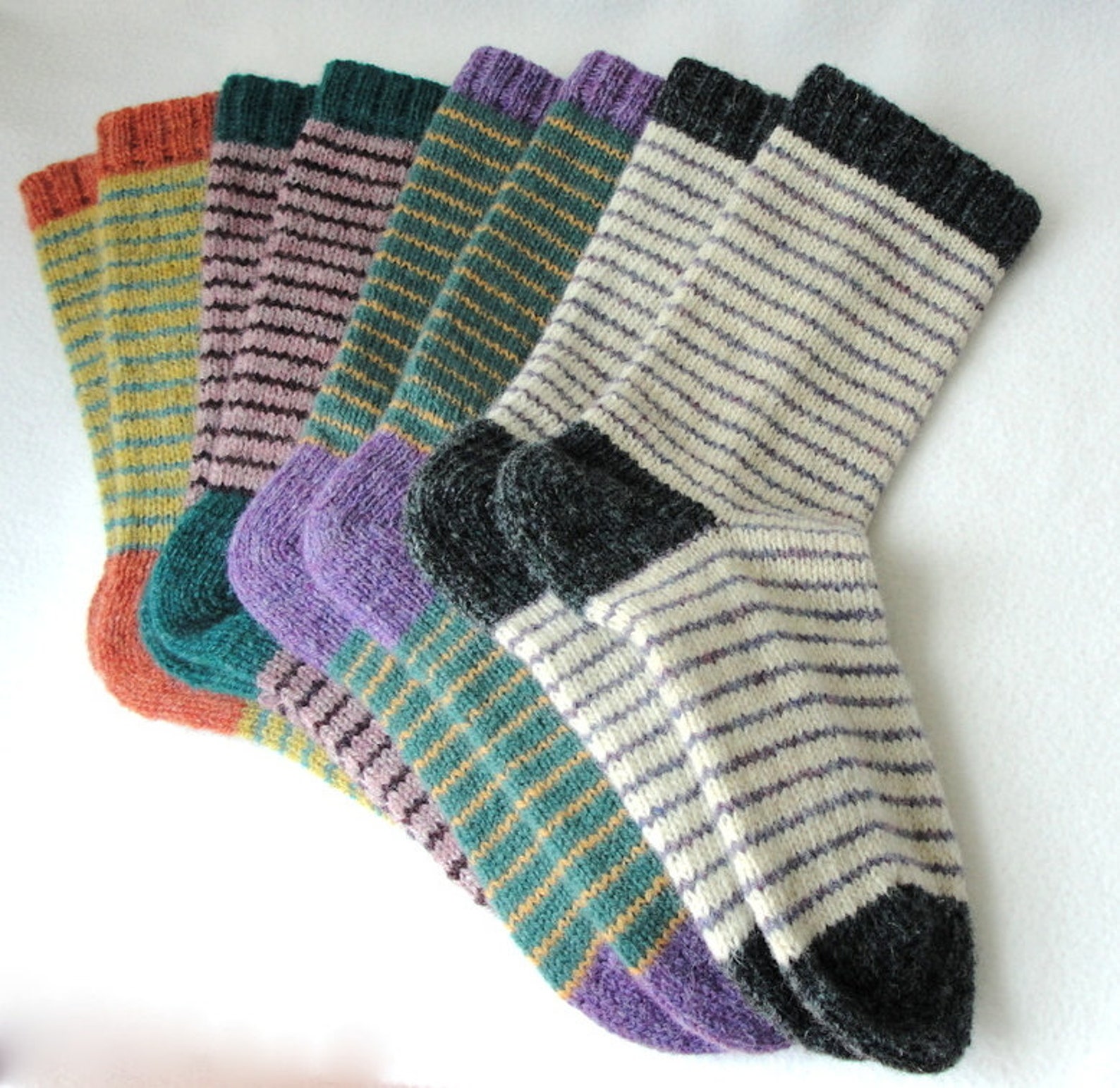 KNITTING PATTERN / Bywater Adult/teen Socks / Knit Sock Pattern ...