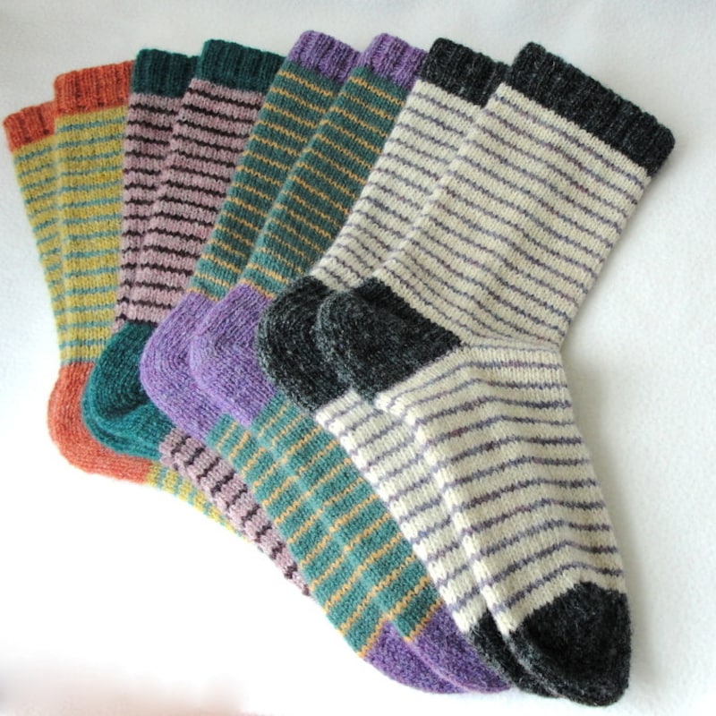 Striped Womans Socks - Etsy