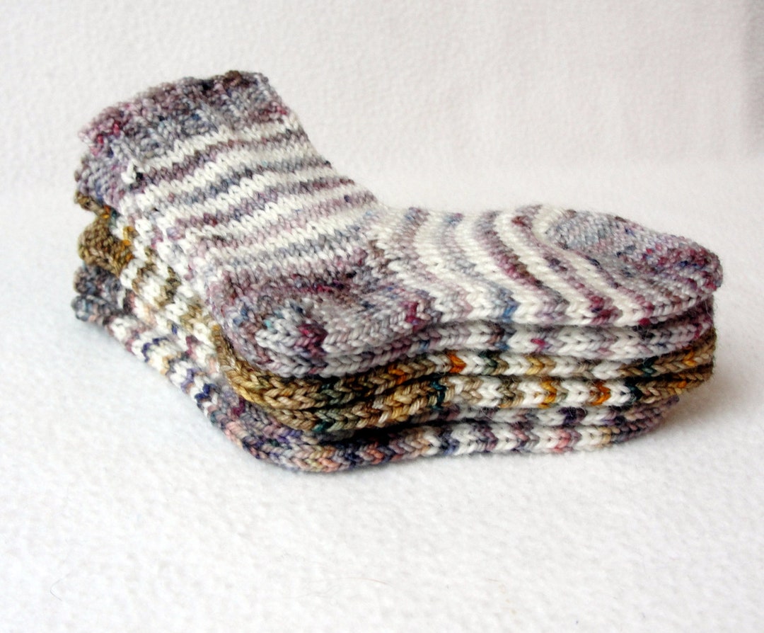 KNITTING PATTERN /speckled Stripes Baby Socks / Knit Sock Pattern ...