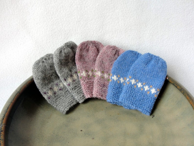 KNITTING PATTERN Minikin Baby Mitts Knit Pattern Baby Mitts Baby Mitten ...