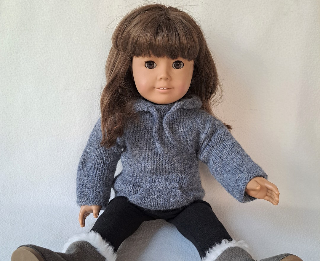 Knitting PATTERN Doll Hoodie Pullover for 18 Inch Dolls, Doll Pattern ...