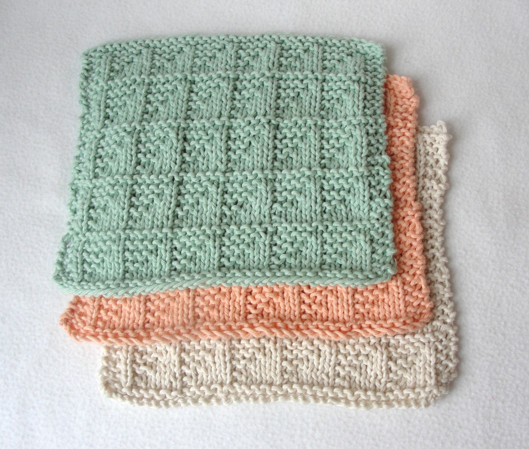 KNITTING Pattern, Essentials Face Cloth Wash Cloth Sets, Knit Wash ...