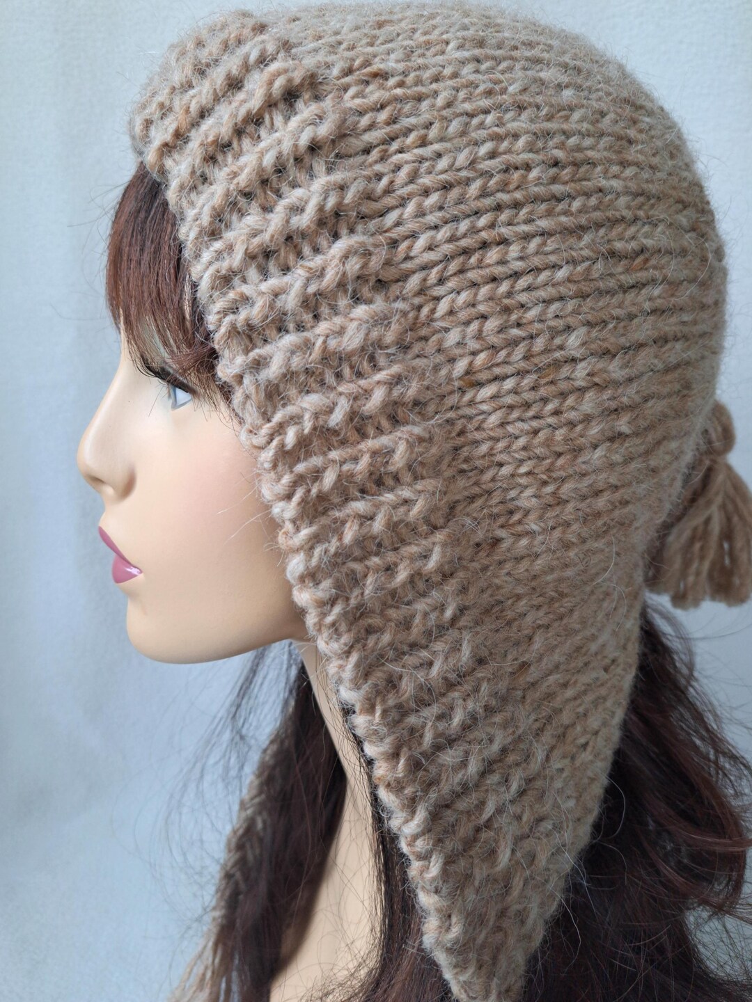 KNITTING HOOD PATTERN, Knit Hood Pattern, Sylvan Forest Bonnet Pattern ...