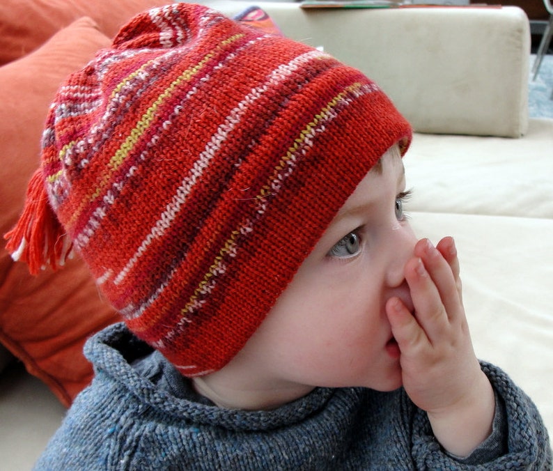 KNITTING PATTERN Knit Beanie Pattern Chili Pepper Beanie Hat | Etsy