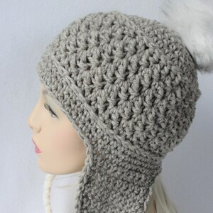Crochet Pattern, Crochet Ear Flap Pattern, Long Ridge Ear Flap Beanie ...