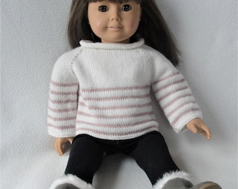 Knitting PATTERN Doll Hoodie Pullover for 18 Inch Dolls, Doll Pattern ...