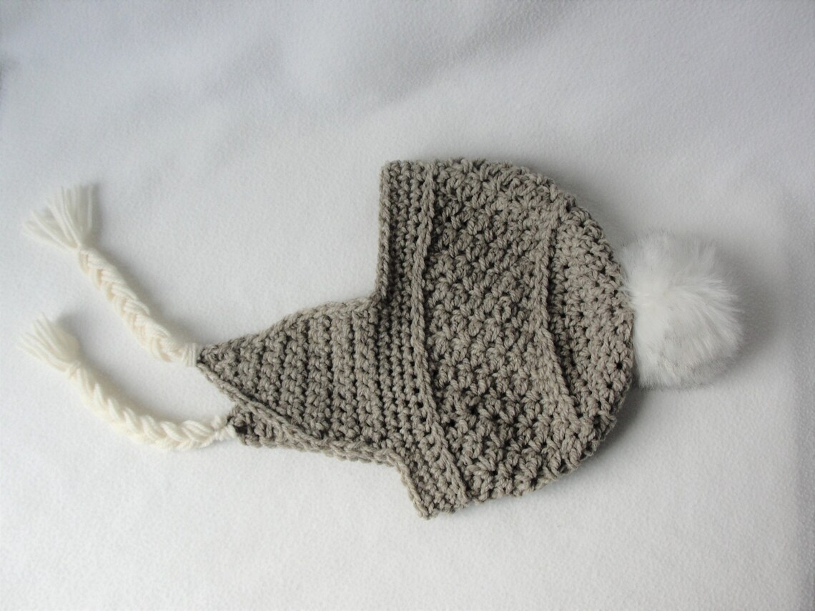 Crochet Pattern, Crochet Ear Flap Pattern, Long Ridge Ear Flap Beanie ...
