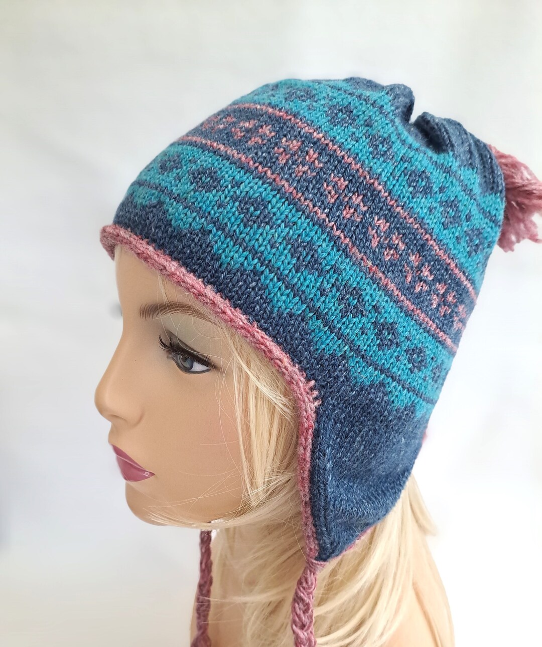 KNITTING PATTERN, Knit Beanie Pattern, Alistair Ear Flap Beanie, Hat ...