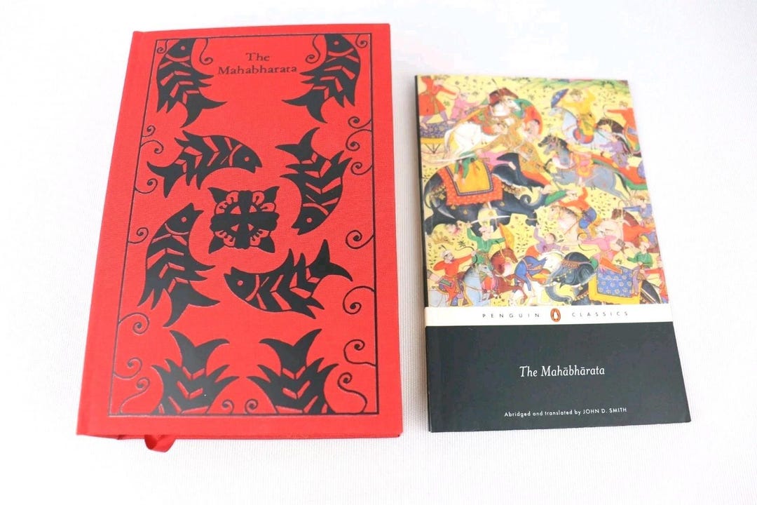 The Mahabharata John D Smith Penguin Classics Handmade Rebound Custom Clothbound - Etsy