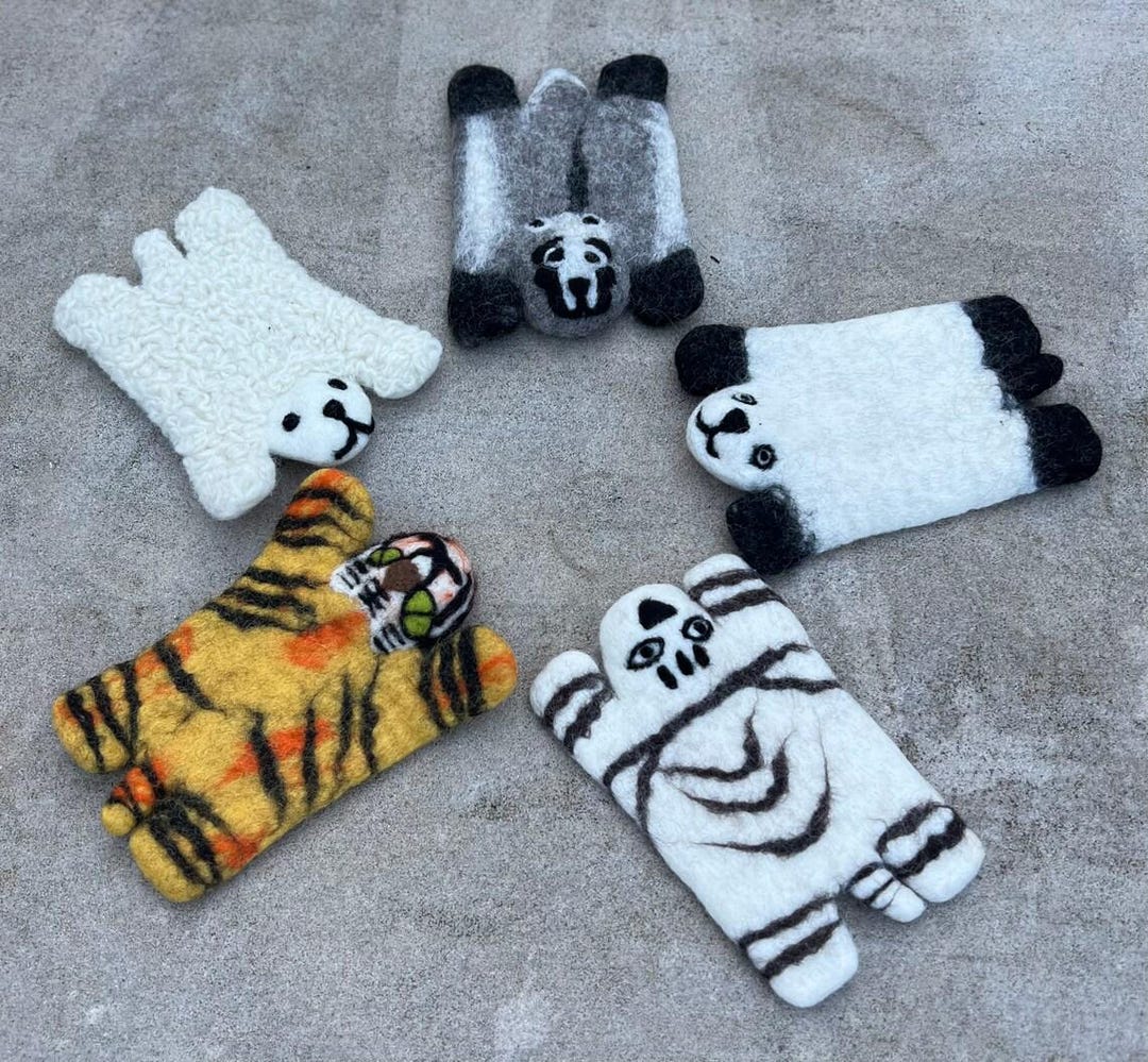 Handmade Felt Animal Coasters: Eco-friendly Drink Coasters - Etsy