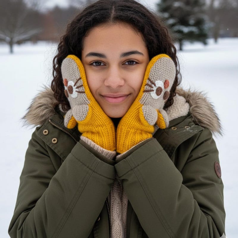 Animal Mittens - Etsy UK