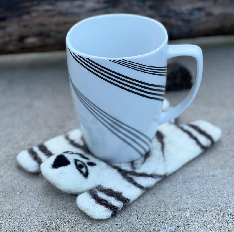 Handmade Felt Animal Coasters: Eco-friendly Drink Coasters - Etsy