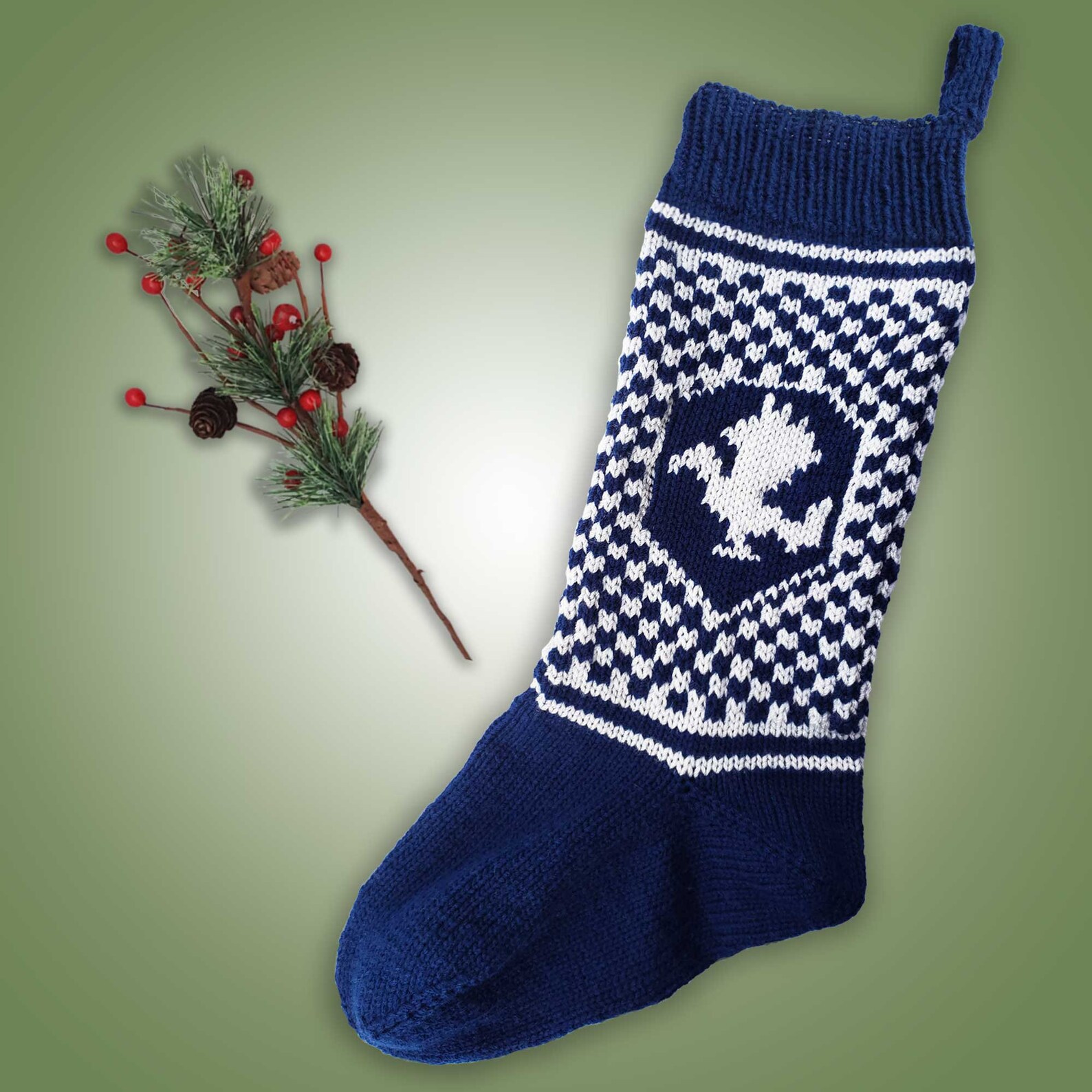 Ravenclaw Inspired Christmas Stocking Knitting Pattern Instant PDF ...