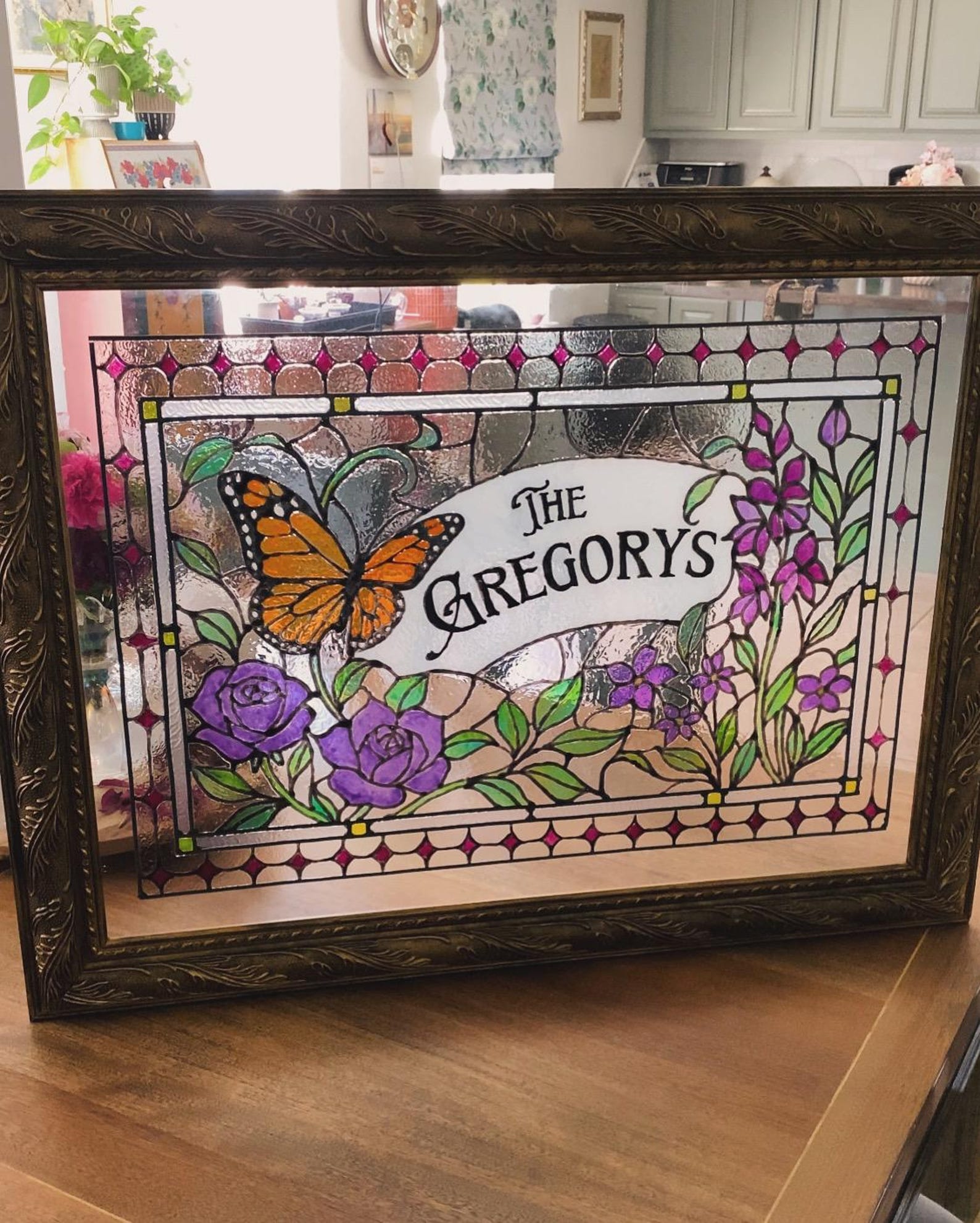 Faux Stained Glass Wedding Sign Template - Etsy