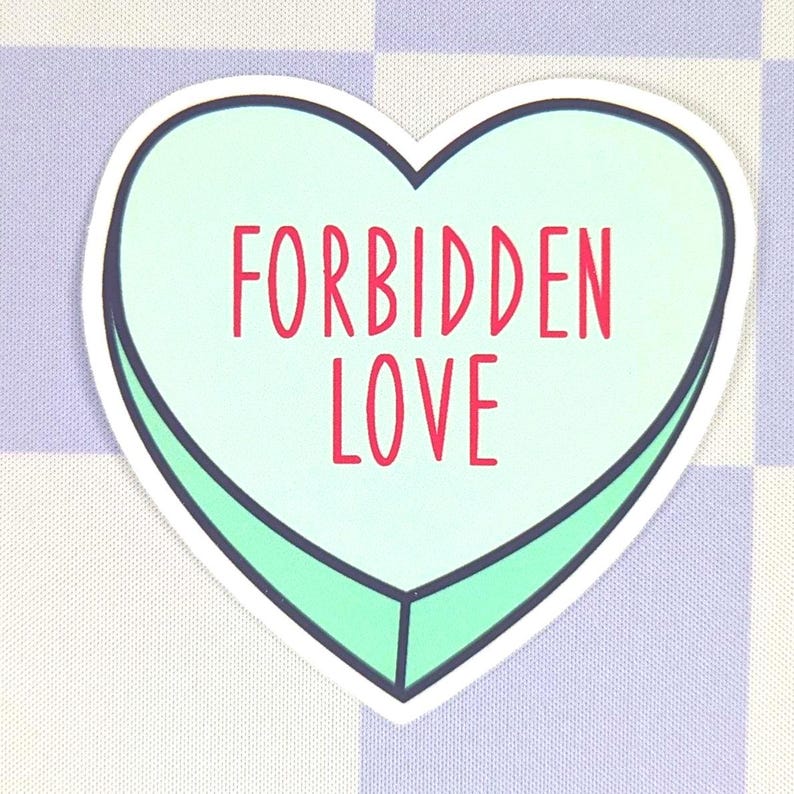 Valentine's Day Candy Heart Book Trope Stickers - Etsy