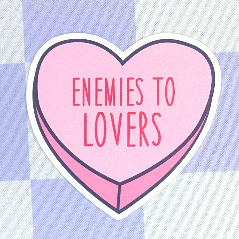 Valentine's Day Candy Heart Book Trope Stickers - Etsy