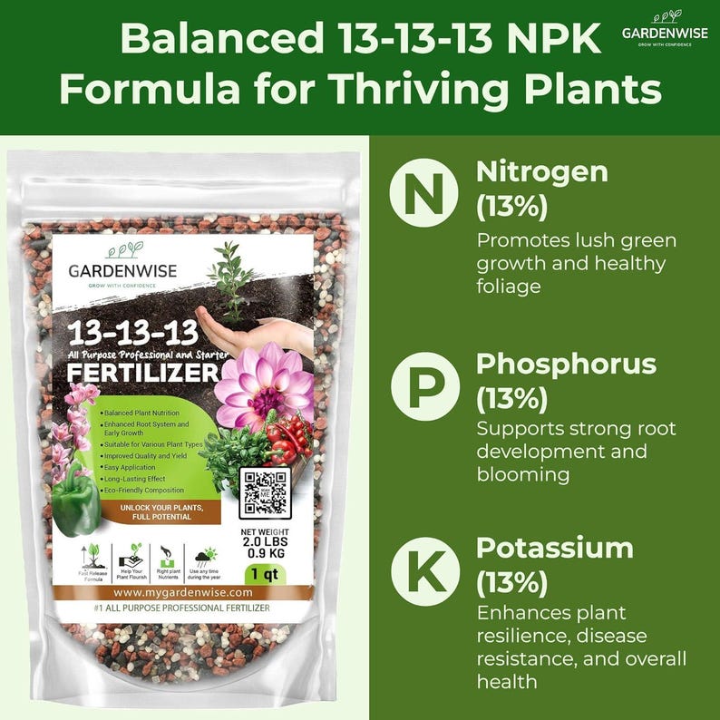 13-13-13 All-purpose Slow Release Granular Fertilizer | 8-week Feed - Etsy