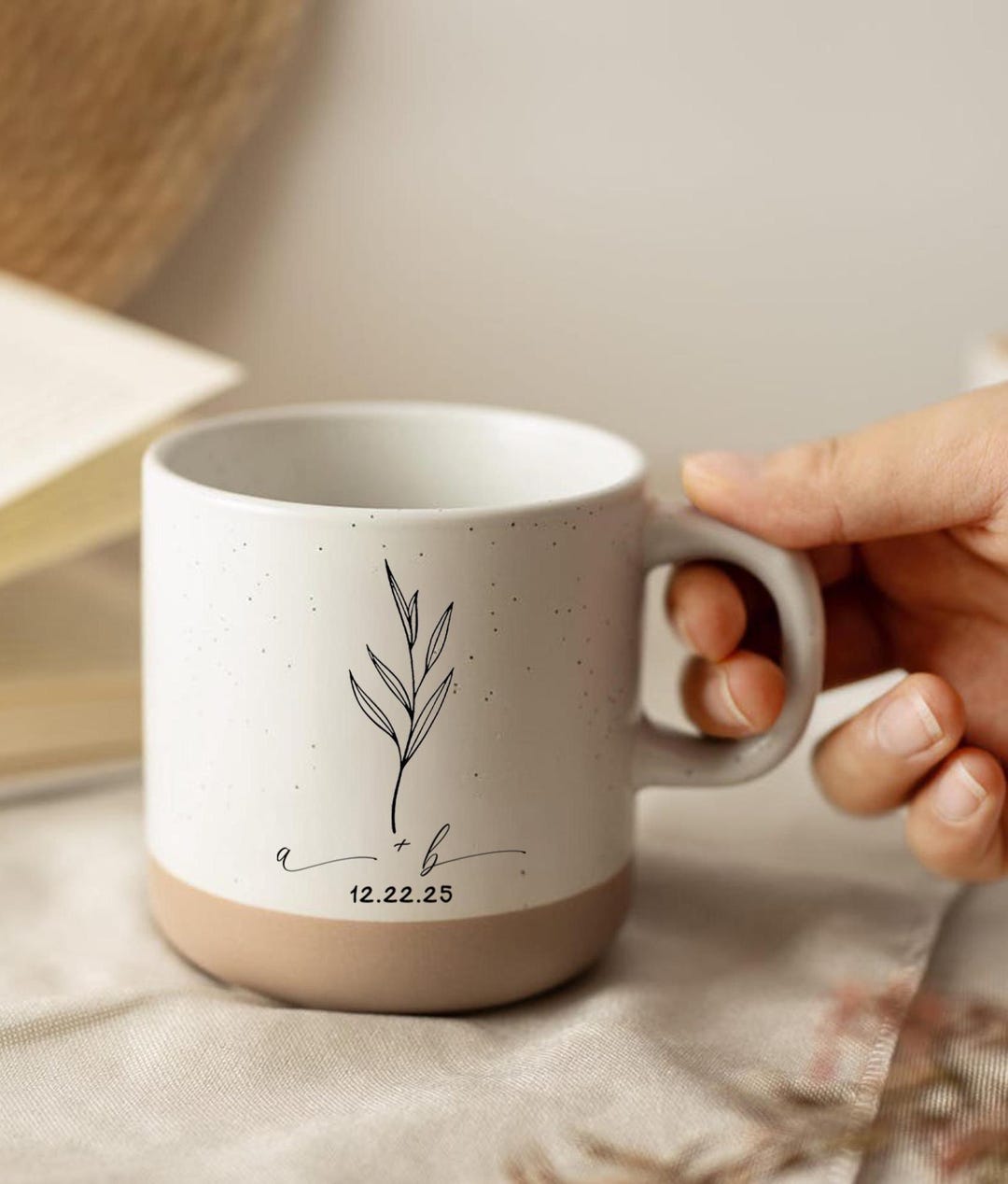 Personalized Ceramic Couple Mug, Custom Wedding Gift - Etsy