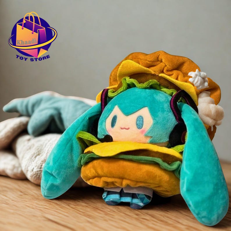 Hatsune Miku Burger Plushie – Kawaii Anime Doll for Collectors & Fans ...