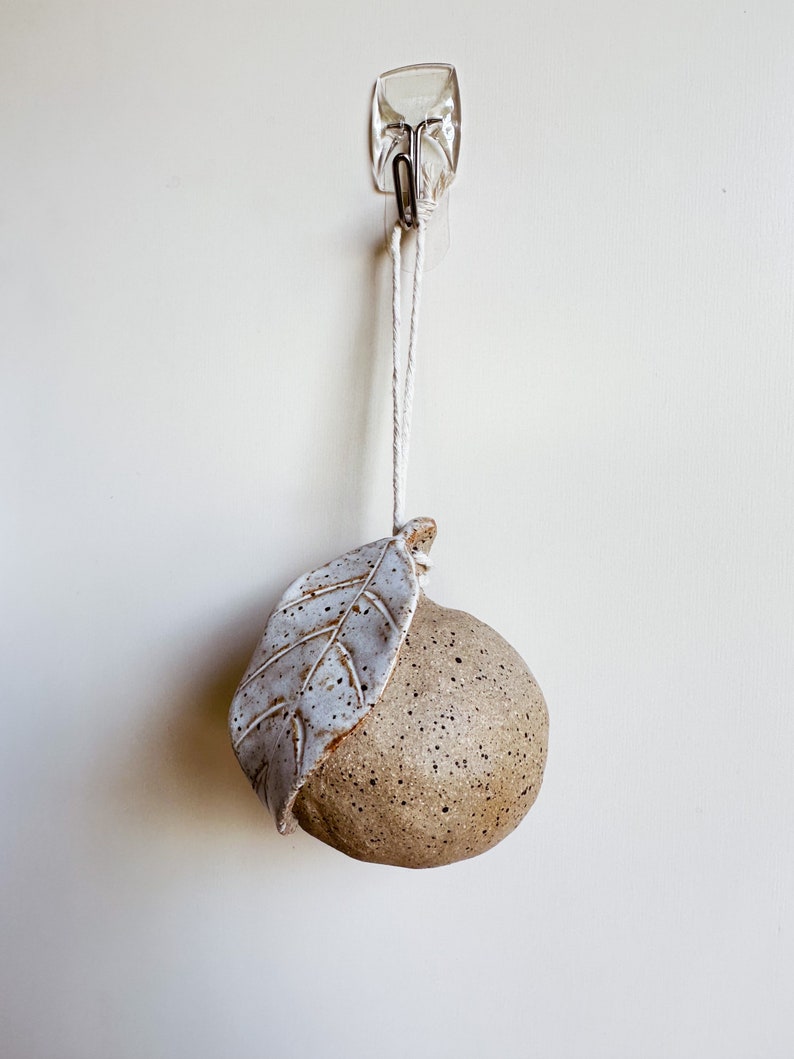Ceramic Mandarin Orange Ornament // Handmade Pottery - Etsy