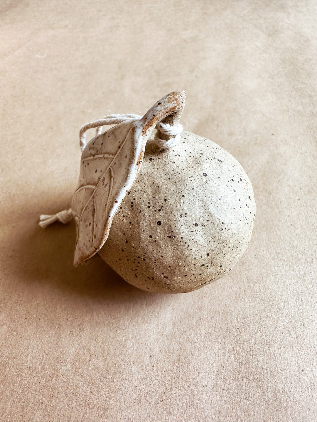 Ceramic Mandarin Orange Ornament // Handmade Pottery - Etsy