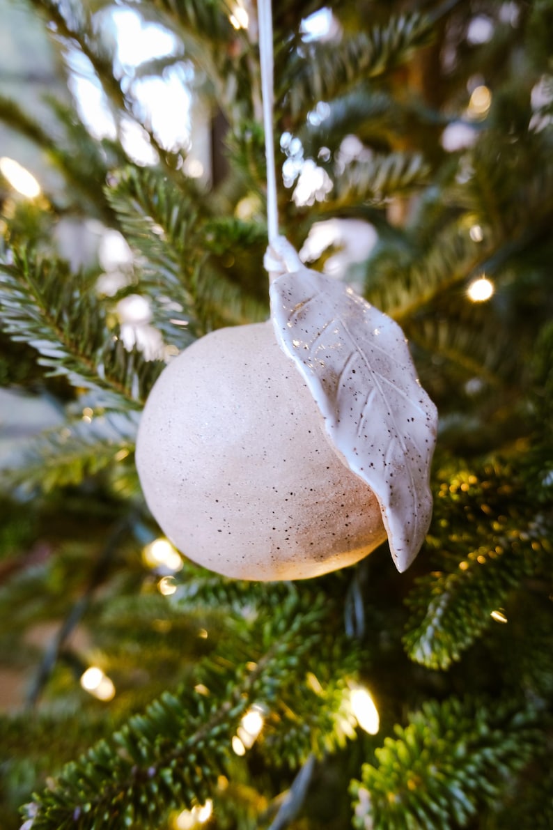 Ceramic Mandarin Orange Ornament // Handmade Pottery - Etsy