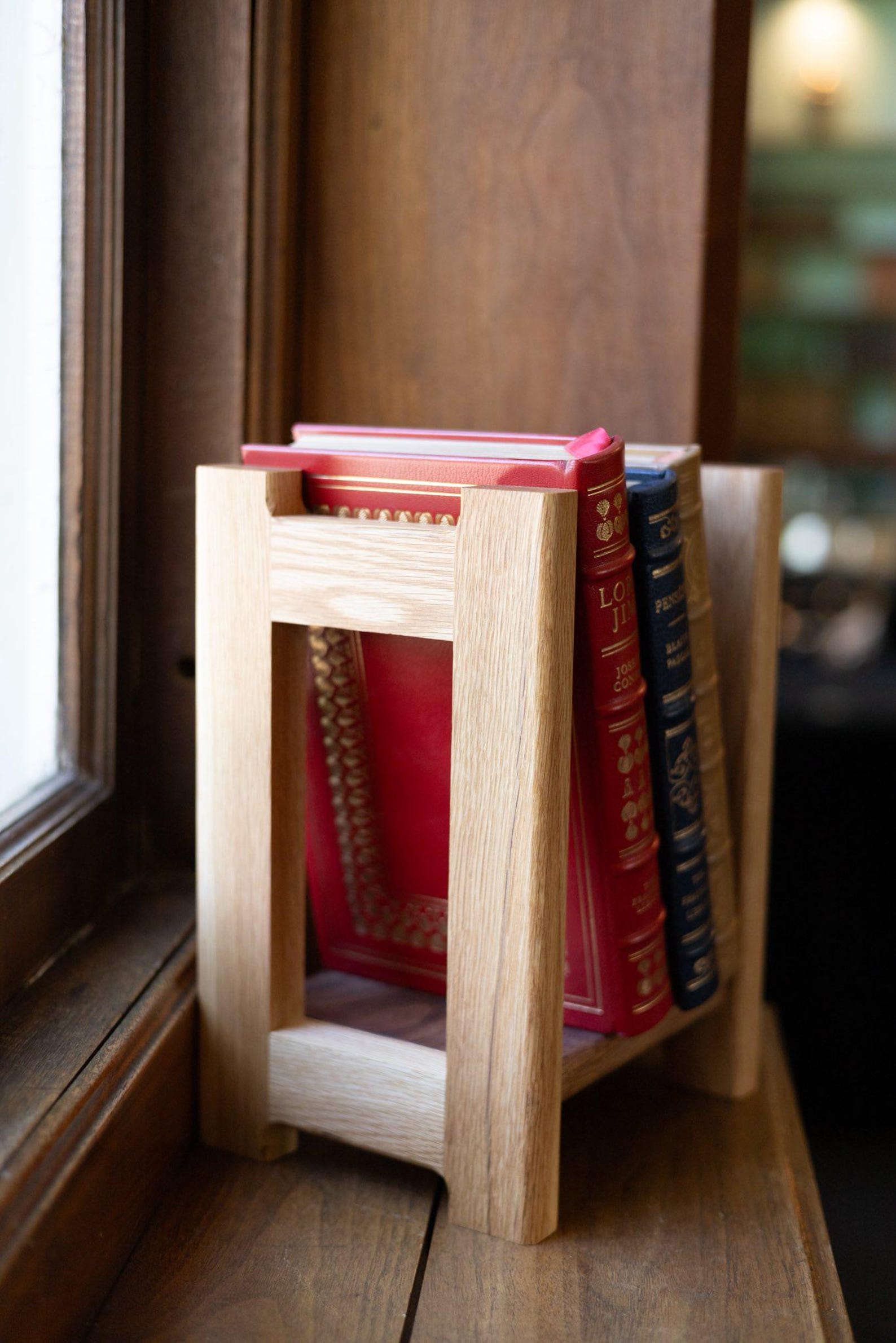 Modern Midcentury Hardwood Mini Table Top Bookshelf - Etsy