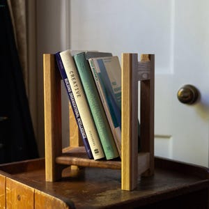 Modern Midcentury Hardwood Mini Table Top Bookshelf - Etsy