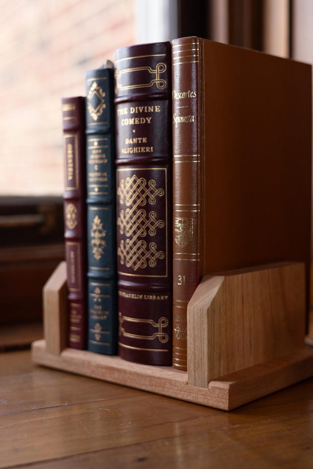 Midcentury Modern Mini Wood Table Top Bookshelf, Gift for Book Lovers ...