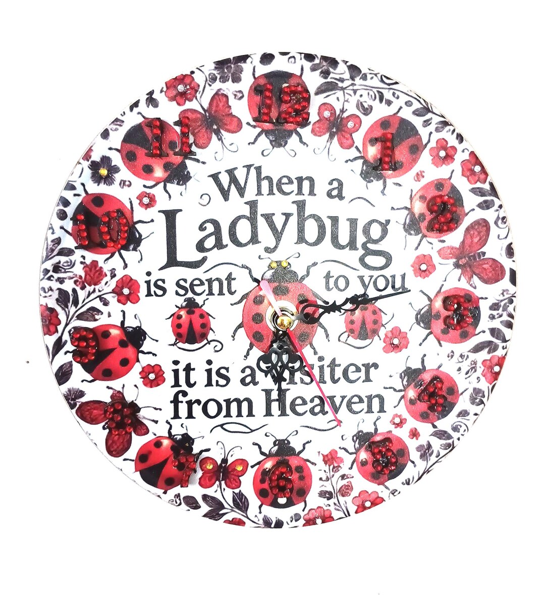 Ladybug Diamond Art 8" Clock - Etsy