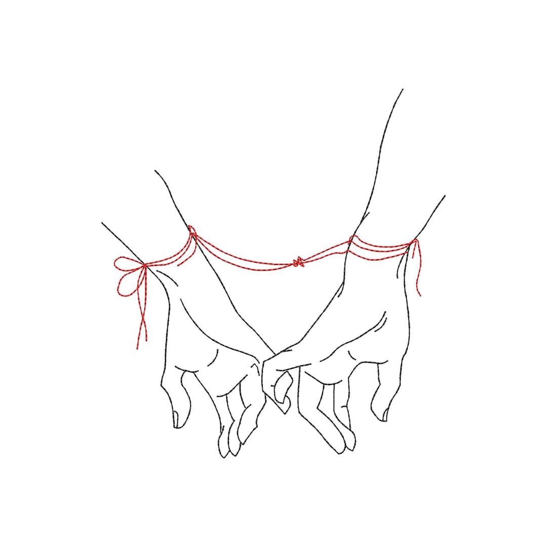 Couple Knot Holding Hands Embroidery Design | Love Hands Embroidery ...