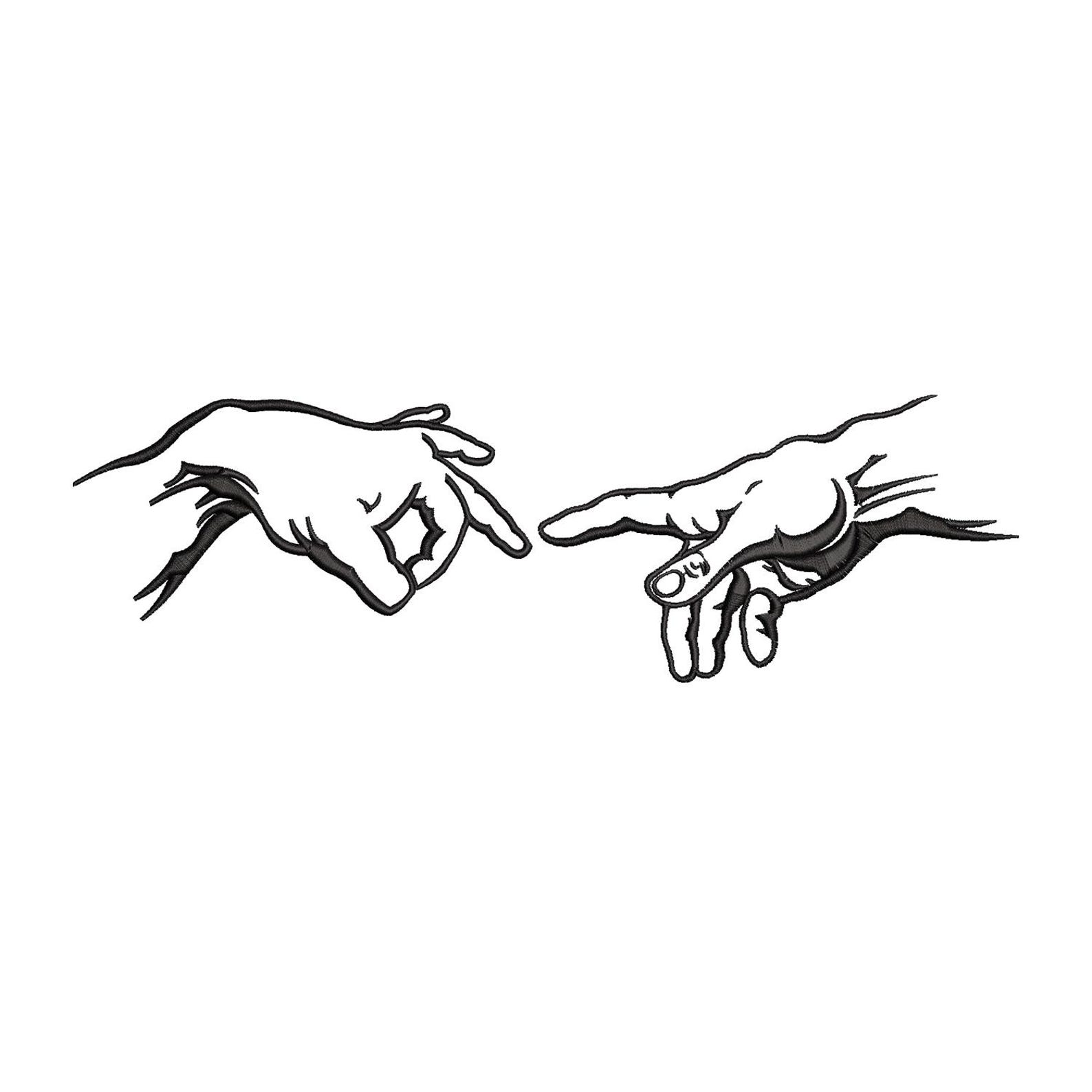 Creation of Adam Hands Embroidery Design | Painting Embroidery | Art ...