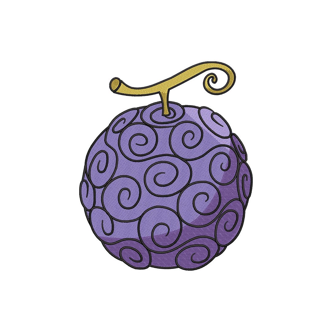 Rubber Fruit Anime Embroidery Design | Anime Fruit Embroidery | Anime ...