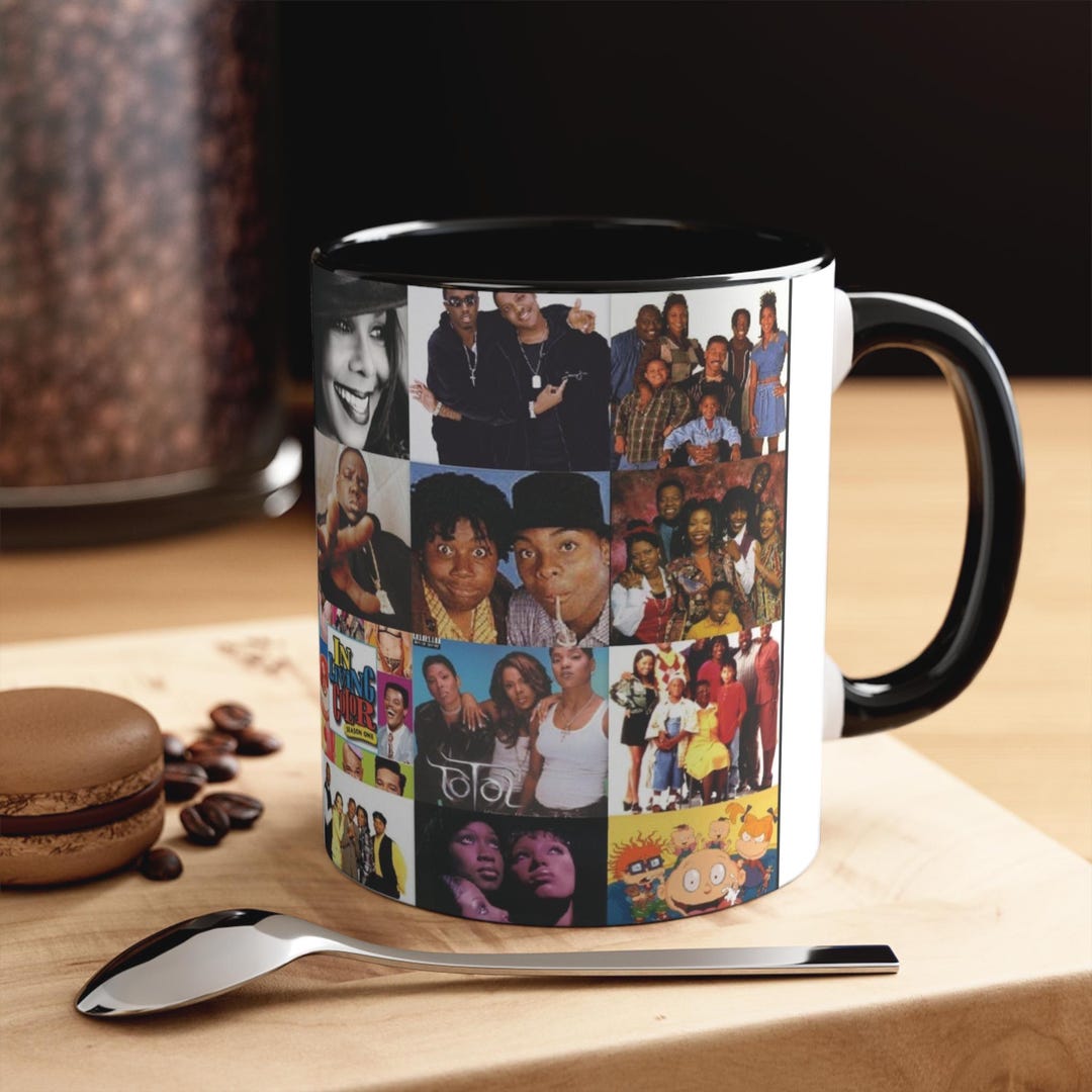 Throwback 90s Collage Mug – Hip Hop, R&B, and Sitcom Stars - Etsy